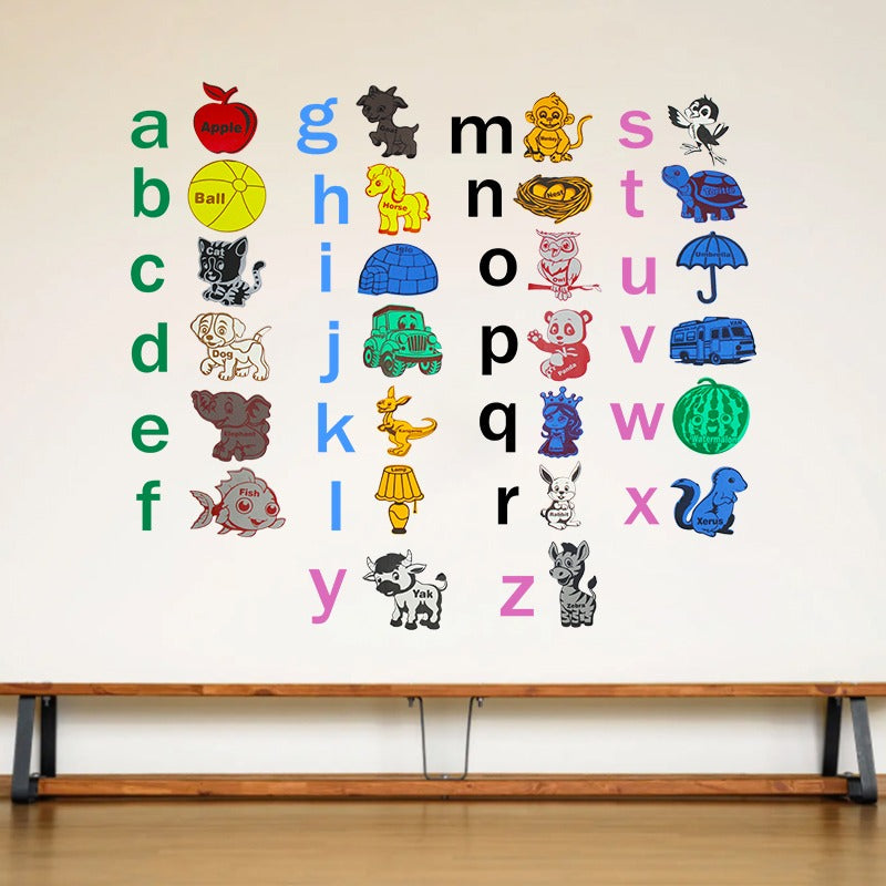 Montessori Classroom English Alphabet With Picture Wall Foam Sheet ...